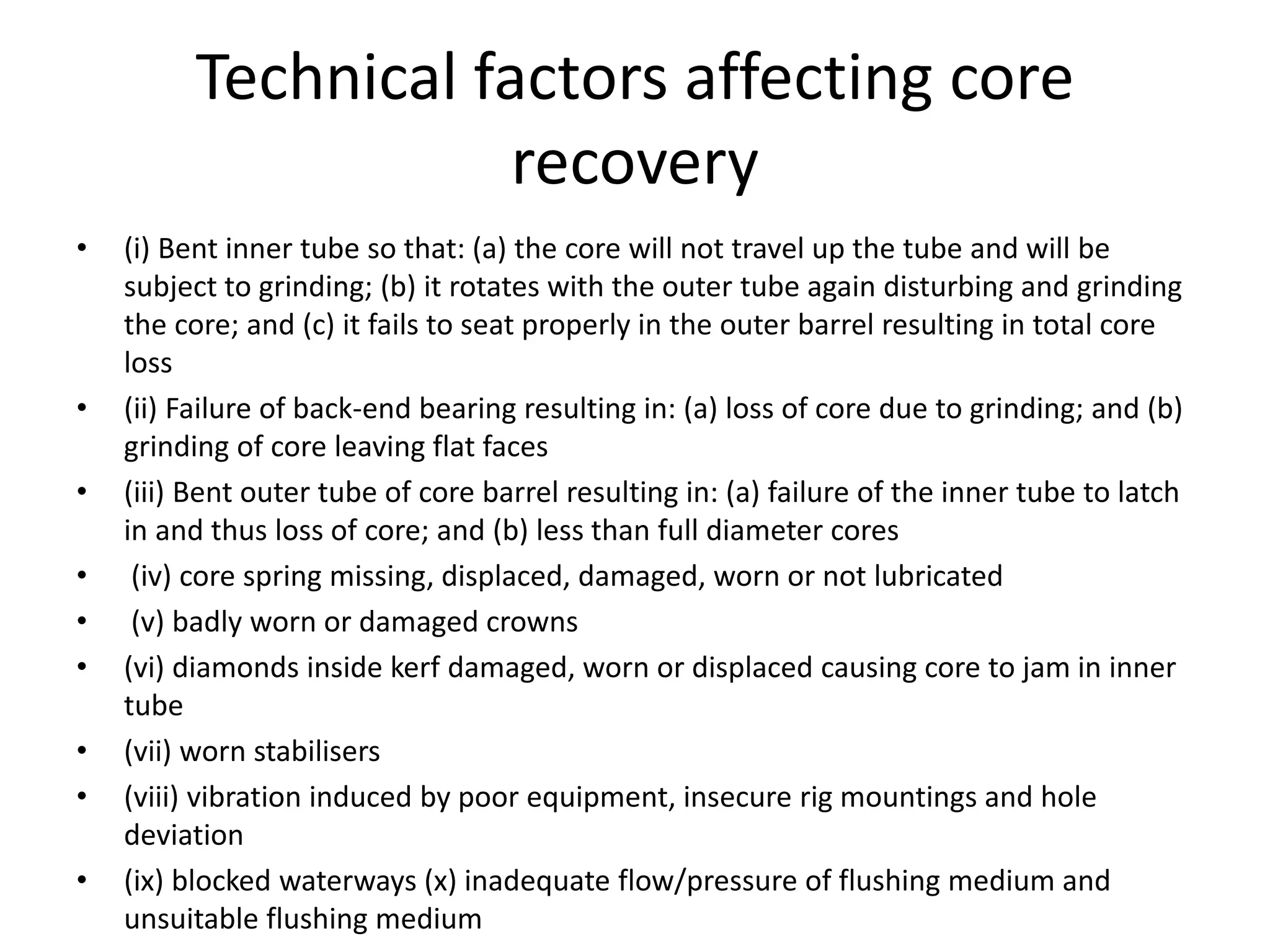 Core recovery | PPTX