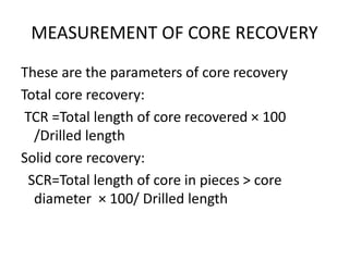 Core recovery | PPTX