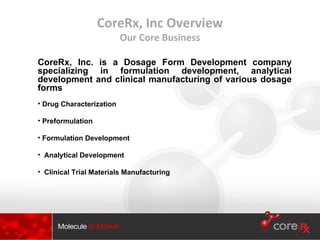 CoreRx presentation | PPT