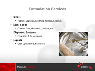 CoreRx presentation | PPT | Pharmaceutical Industry | Industries