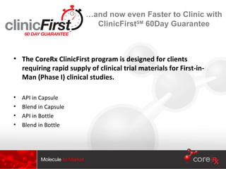 CoreRx presentation | PPT | Pharmaceutical Industry | Industries