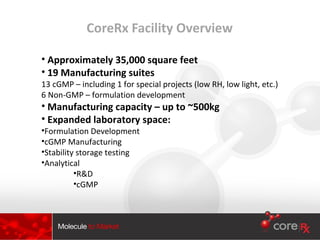 Core rx presentation_2012 | PPT