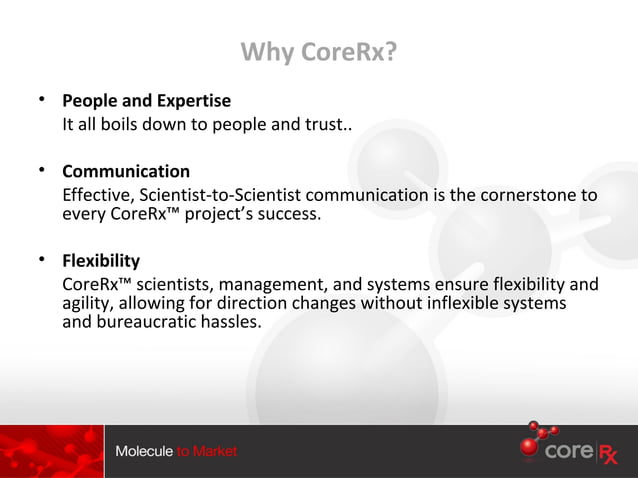 Core rx presentation_2012 | PPT