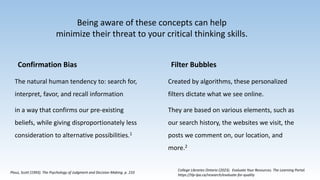 Critical Evaluating Skills | PPTX | Education