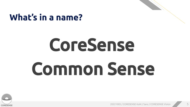 CORESENSE Introduction | PDF