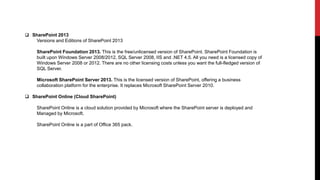 Core SharePoint 2013 Concepts | PPT