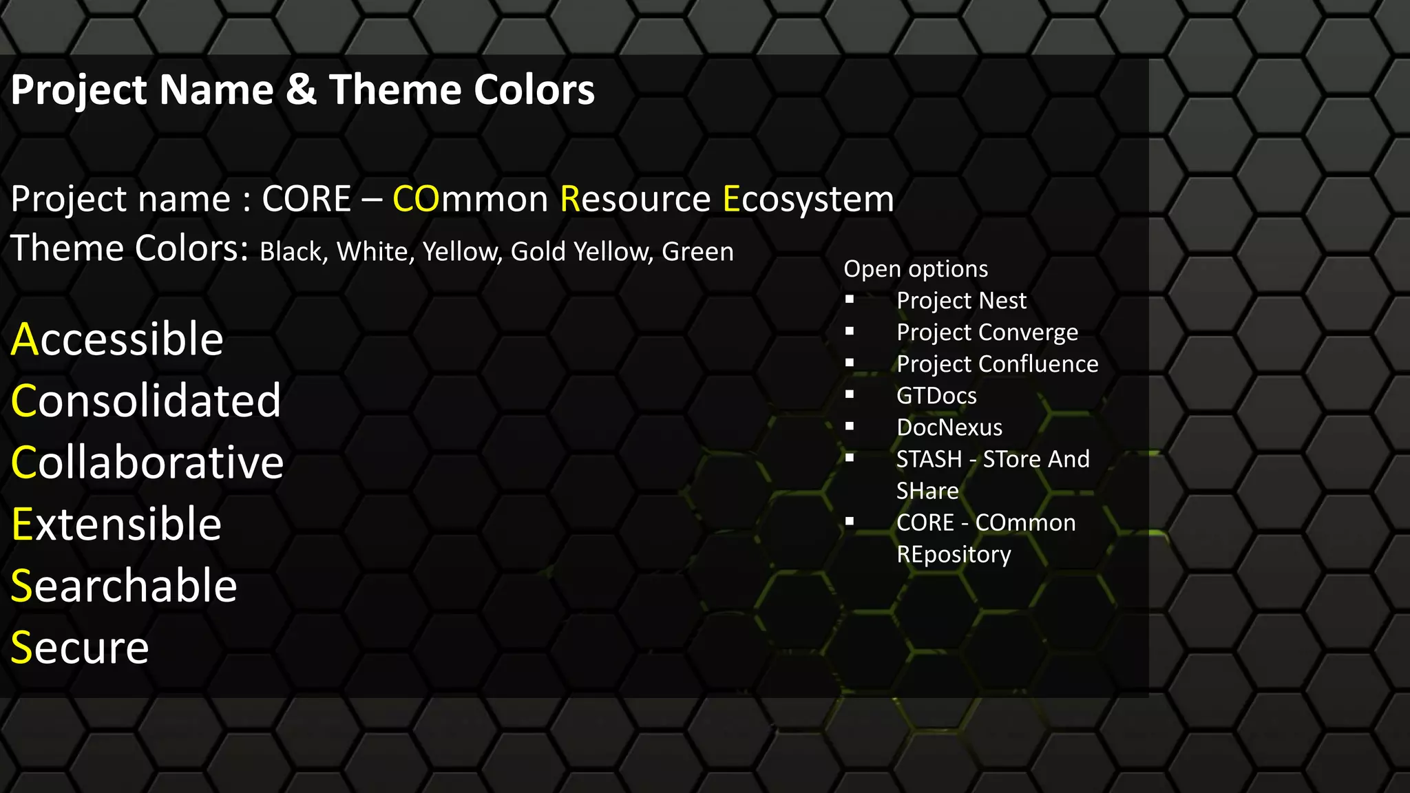 CORE Sharepoint Proposal | PPTX