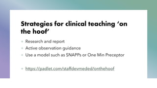 Core skills 4 - Clinical Teaching | PDF | Workshops and Classes ...
