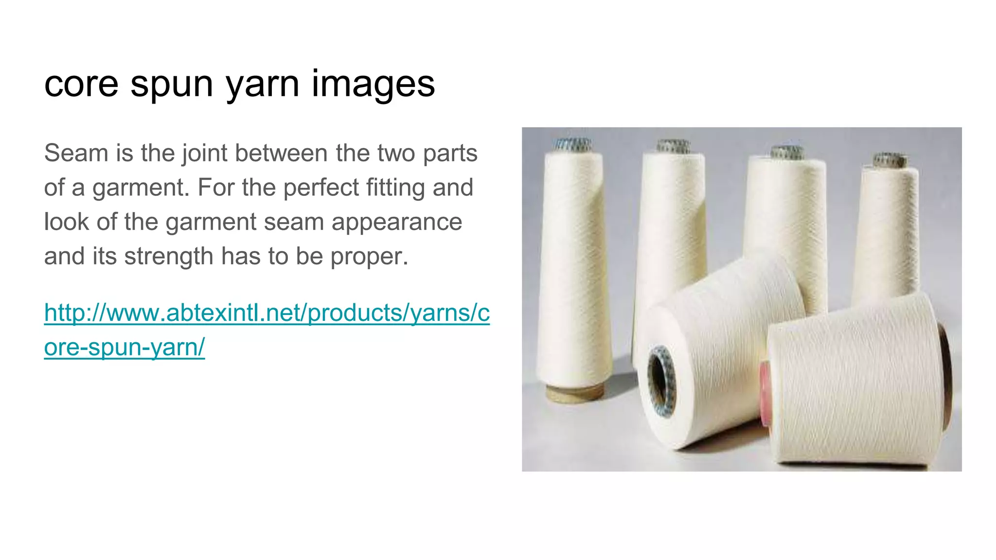 Core spun yarn for sale | PPT