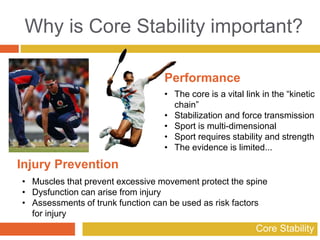 Core stability schools session | PPTX