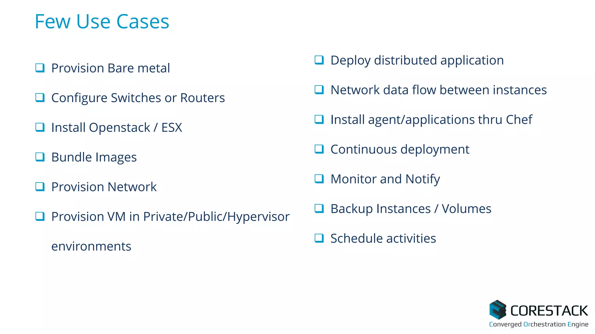 Core Stack Orchestration Simplified Ppt