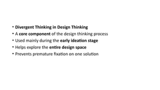 Core stages of Design Thinking DivergENT | PPTX