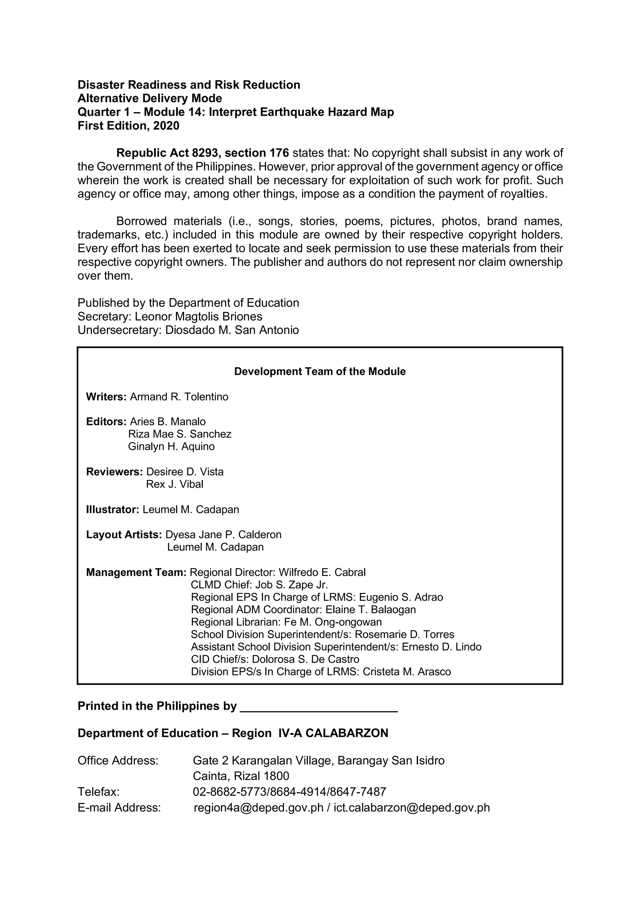 Core(STEM)-DRRR-Q1-Module-14_Interpret-Earthquake-Hazard-Map-commented ...