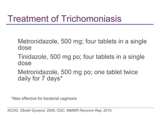 Trichomoniasis in Pregnancy - Clinical Education for Providers | PPT
