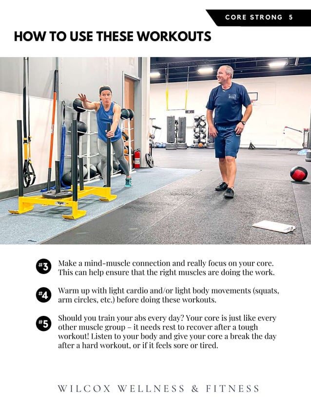 Core Strong Wilcox Wellness & Fitness | PDF