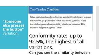 milgram study as level psychology core study (social approach) | PPTX