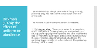 milgram study as level psychology core study (social approach) | PPTX