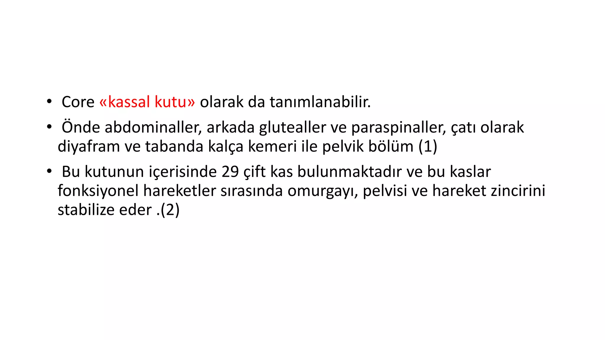 Core Bölgesi Kasları | PPTX