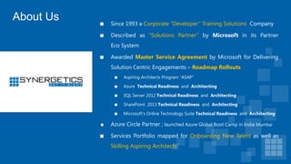 Corporate Presentation Synergetics India | PPT