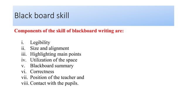 Core teaching skills | PPTX