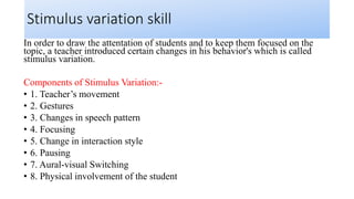 Core teaching skills | PPTX