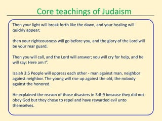 Core teachings of judaism, christianity, and islam | PPTX