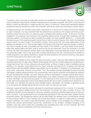 CoreTrace Whitepaper: Application Whitelisting And Energy Systems | PDF