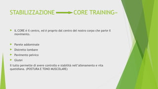 Core training funzionale | ODP | Physical Therapy | Wellness