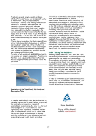 Consideration for the Titer Testing of Core Canine Vaccines | PDF