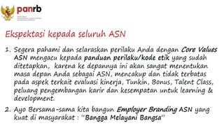 Core Value ASN indonesia emas 2045 semangat | PPTX