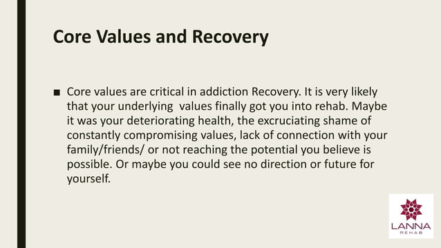 Core Values | PPTX | Substance Abuse | Diseases and Conditions