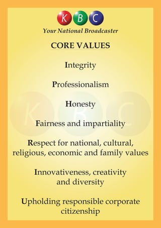 Core values and missions | PDF