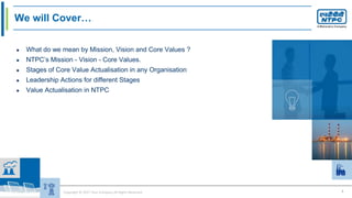 Core values OF NTPC | PPTX | Business | Business and Finance