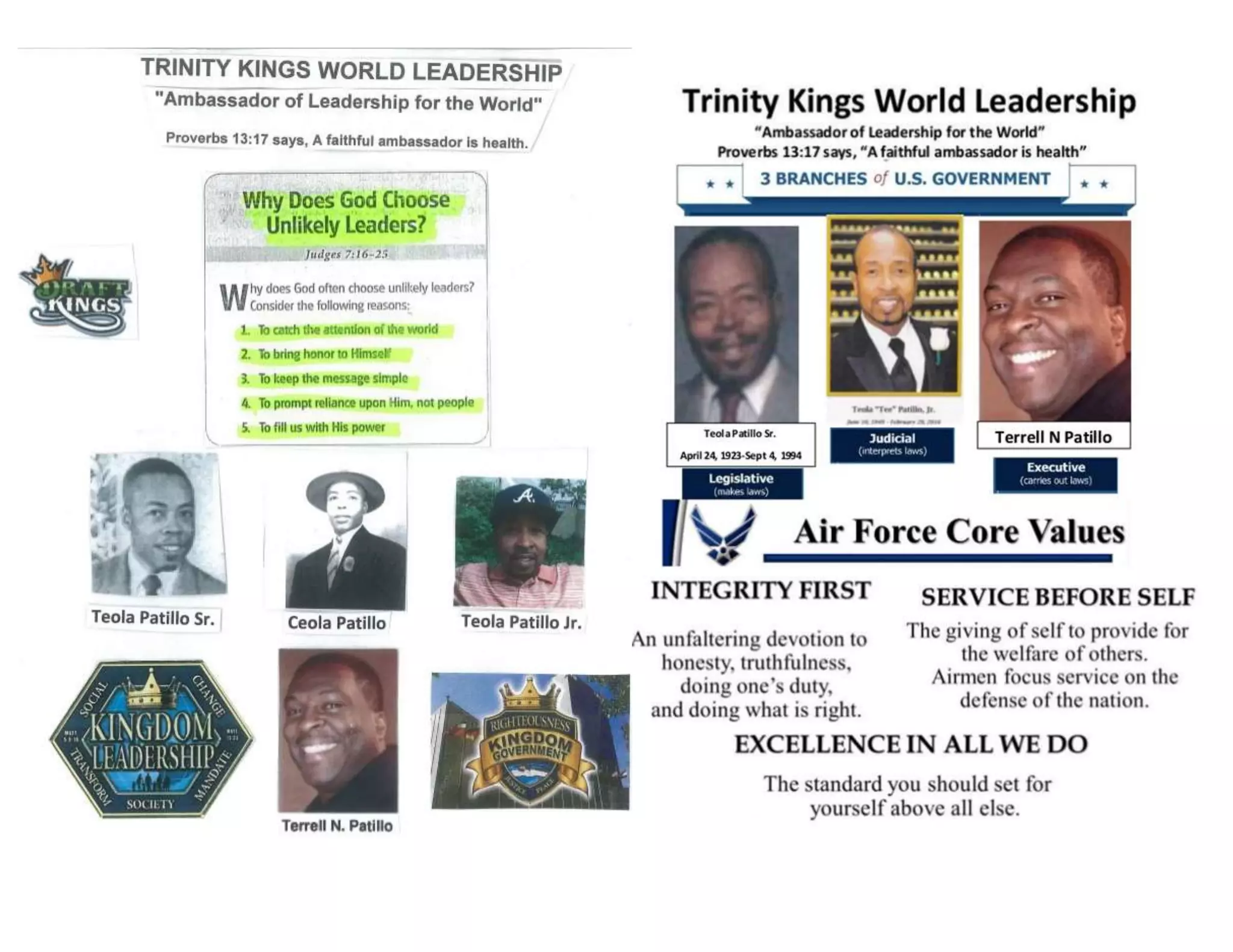 Trinity Kings Family & World Leadership :Core values | DOCX