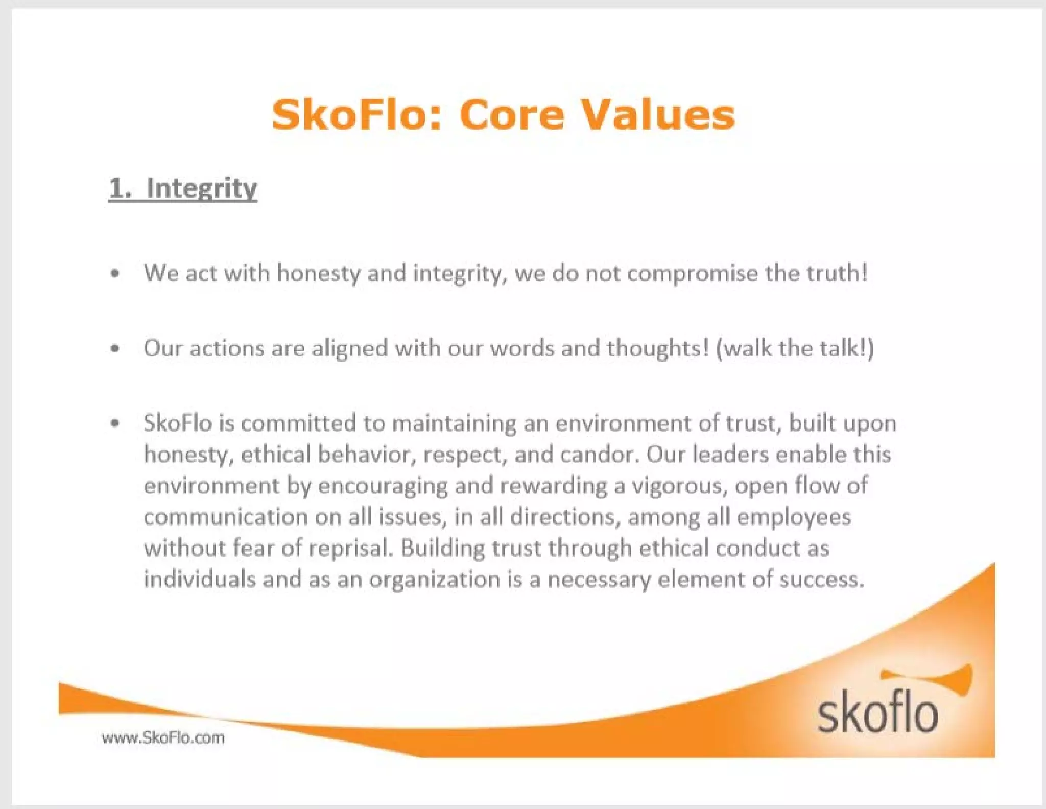 SkoFlo Core values | PDF