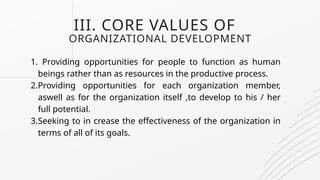 Core Values and Ethics for Oraganizational Development .pptx