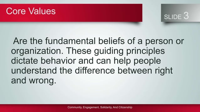 Core Values and Guiding Principles | PPTX | Debated Sensitive Social Issues | Sensitive Topics