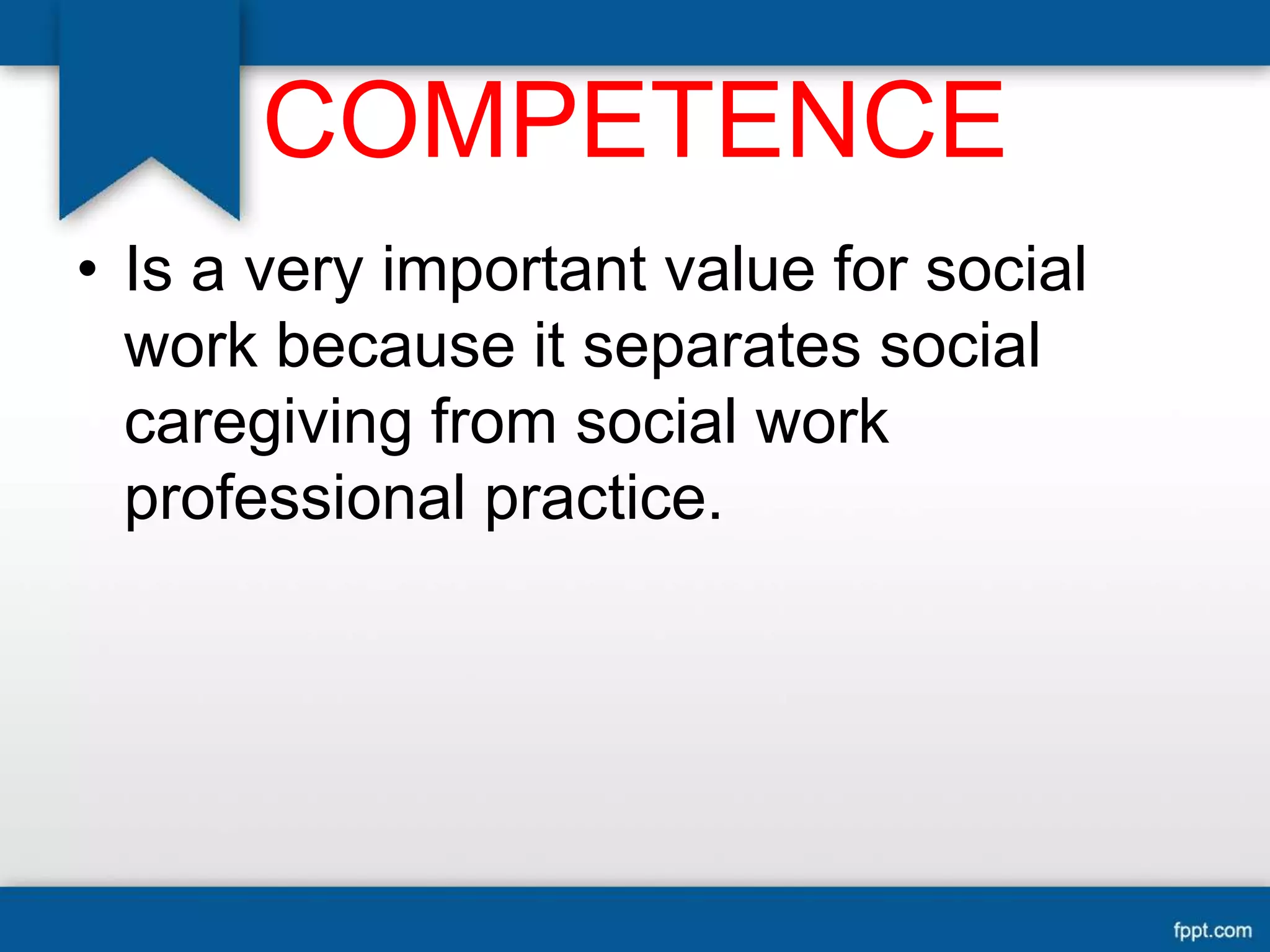 Core values of social work | PPTX