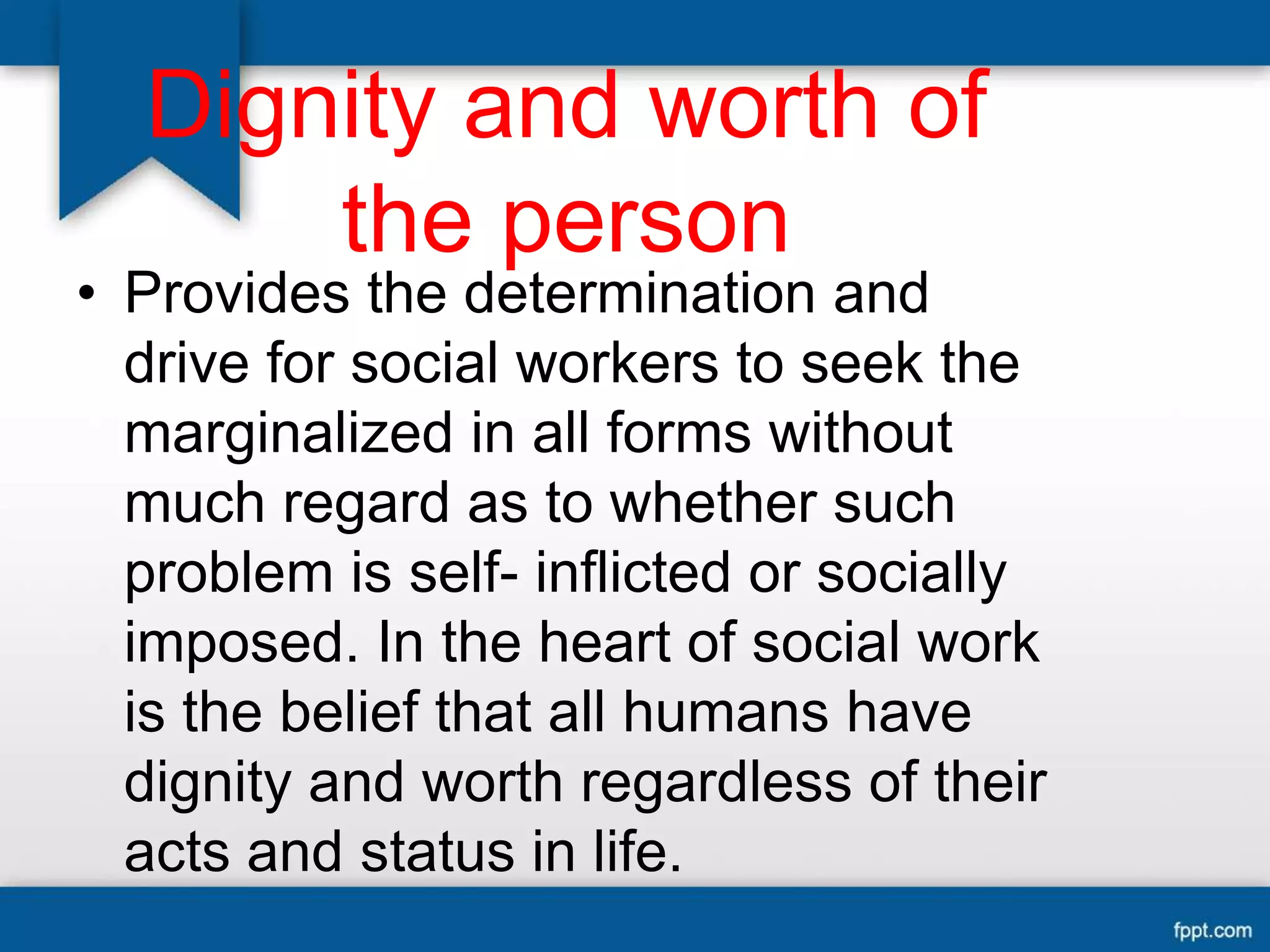 Core values of social work | PPTX