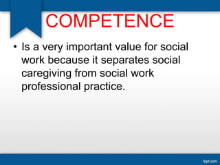 Core values of social work | PPTX
