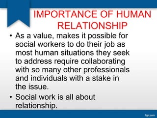 Core values of social work | PPTX