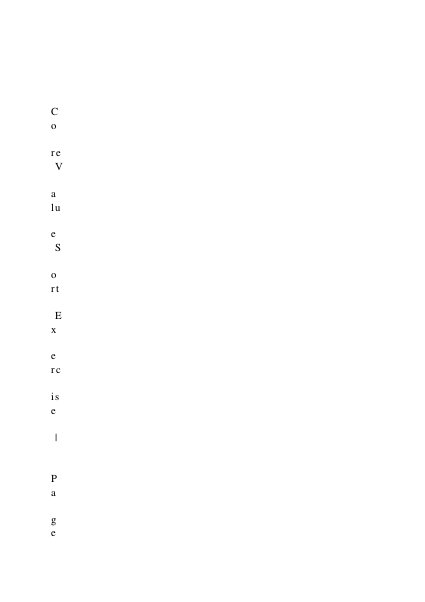 Core Value Sort Exerc | PDF