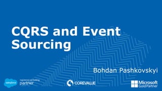 CQRS and Event Sourcing | PPT