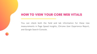 Core Web Vitals: Google New Ranking Factor | PPT
