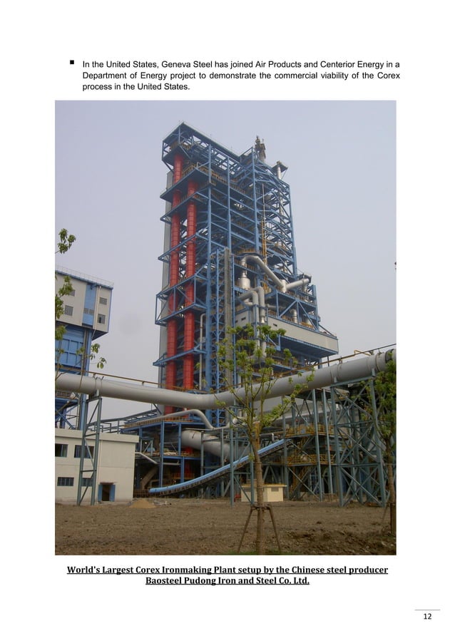 Corex Process in Iron Making | PDF