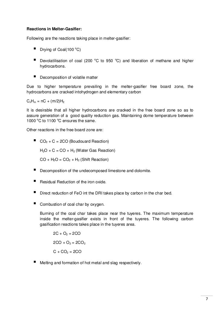 Corex Process in Iron Making