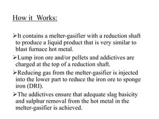 Corex Iron Reduction Process | PPTX