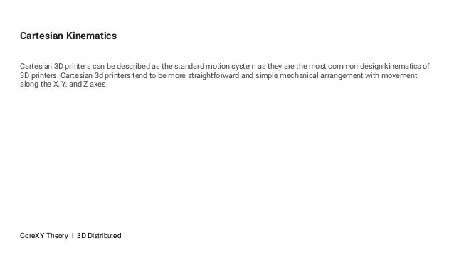 Core xy vs cartesian | PPTX | 3-D Graphics | Computer Software and ...