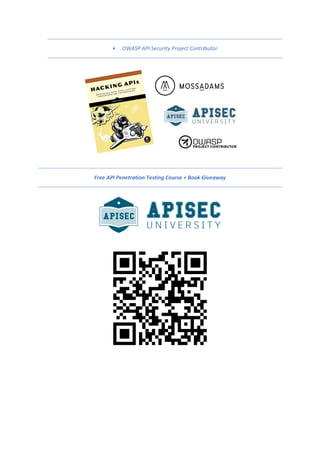 APIsecure 2023 - API First Hacking, Corey Ball, Author of Hacking APIs ...