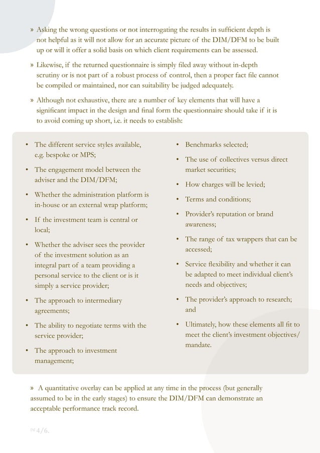 Due Diligence and Suitability | PDF